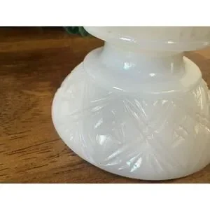 eo brody | Accents | Vintage Eo Brody Milk Glass Pedestal Vase Diamond ...